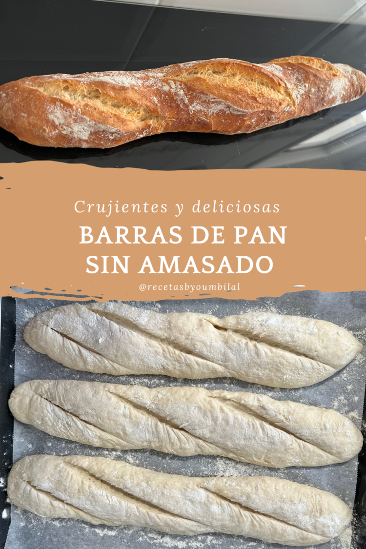 Barras de pan sin amasar paso a paso - Baguette (VIDEO) - Recetas by ...